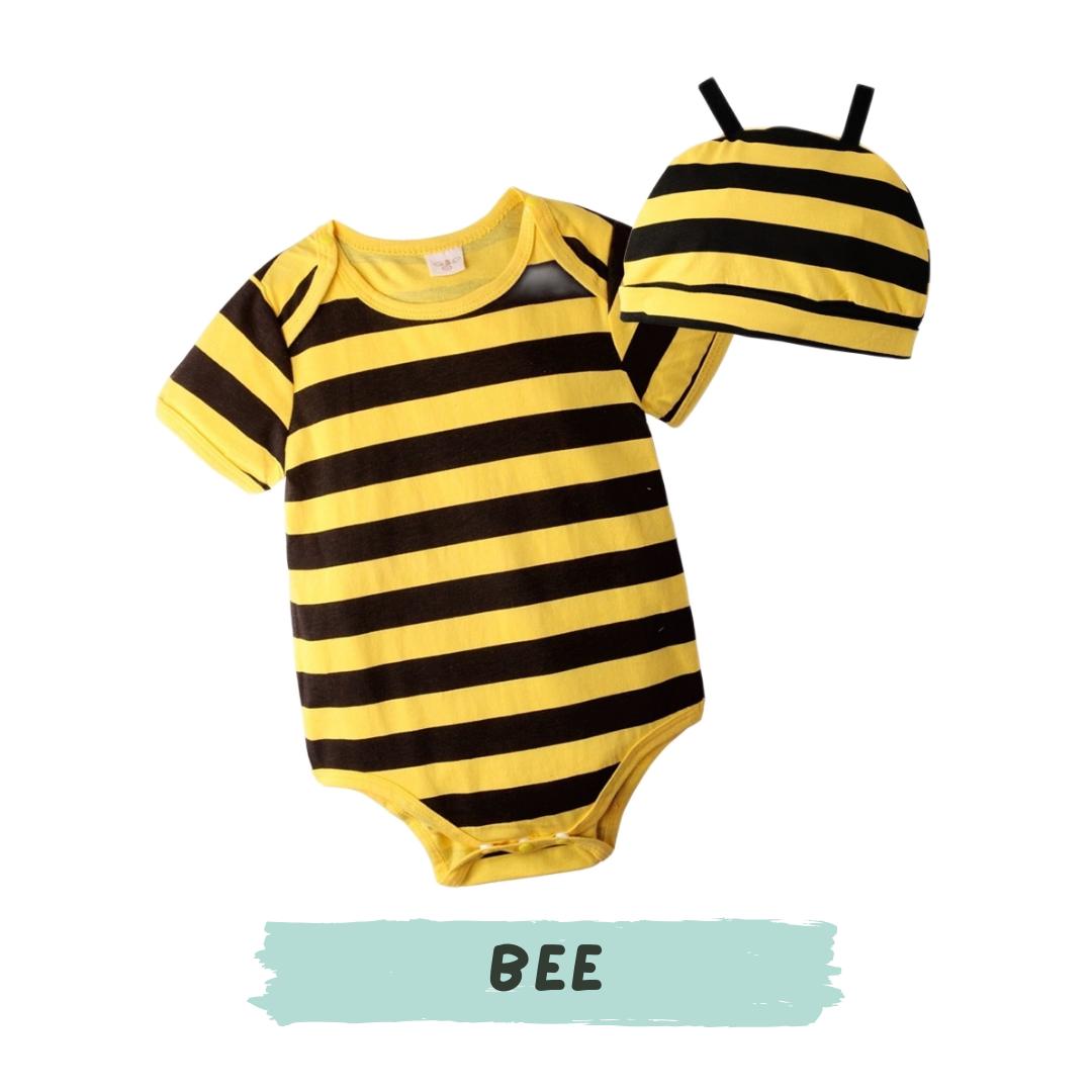 Bumble Bee / Ladybug Rompers With Hat for Infants Toddlers Gender Neutral Baby Bodysuits ...