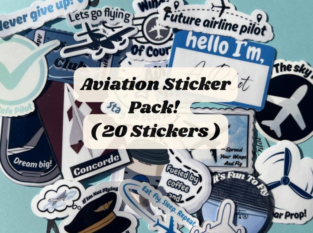 Unique Aviation Sticker Pack ( New and Improved! ) - Etsy