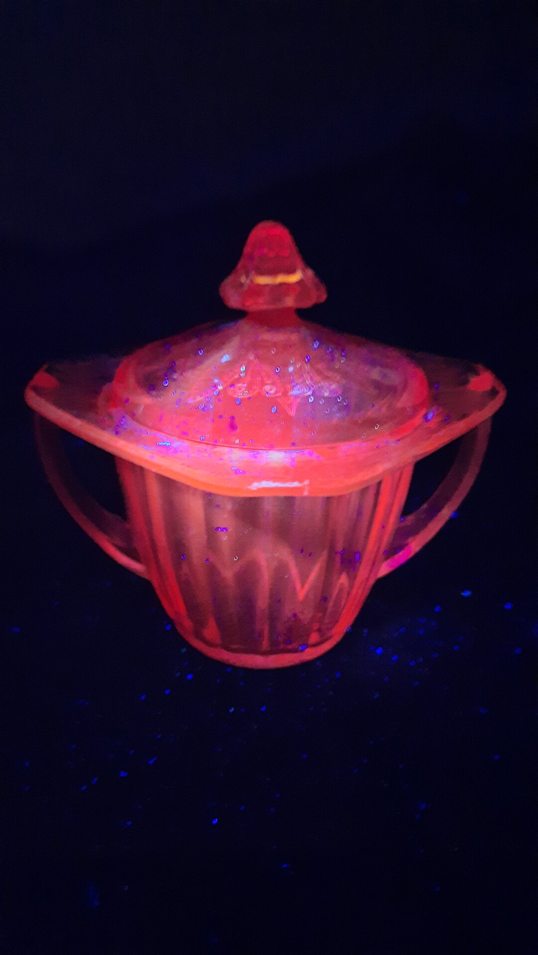 Pink Selenium Depression Glass Sugar Bowl - Etsy