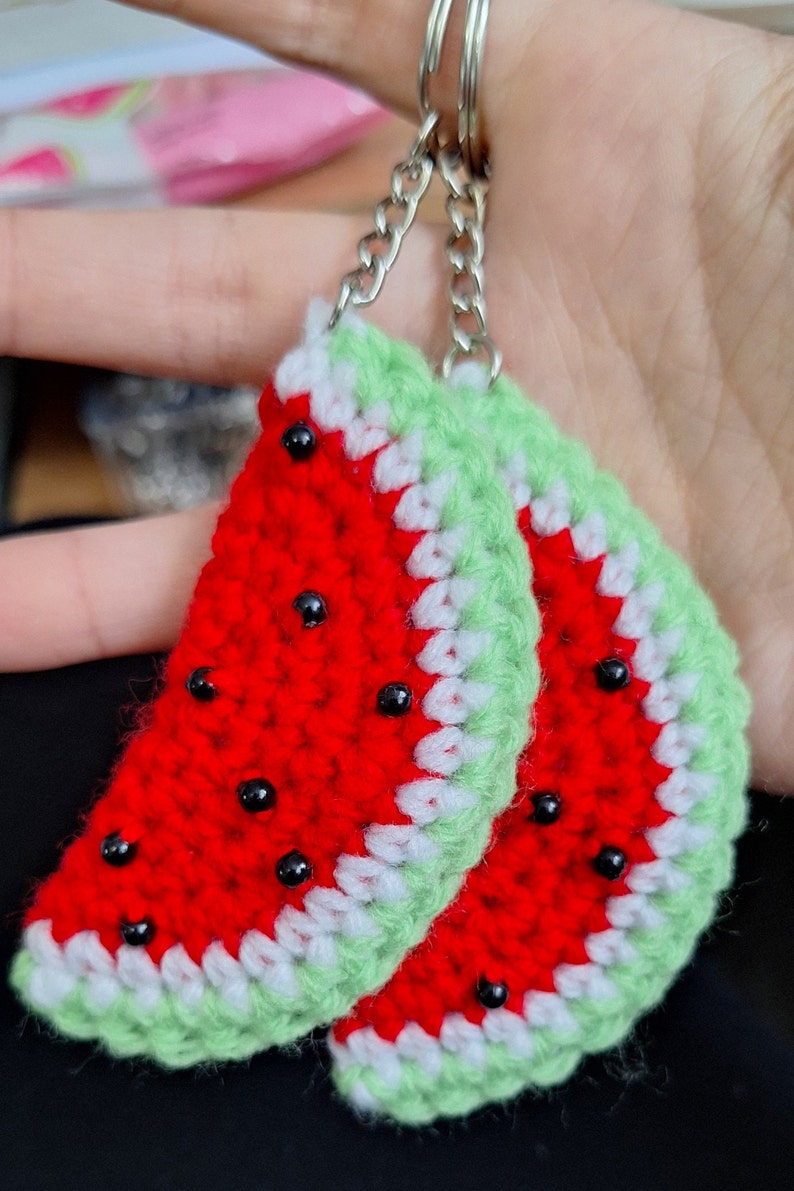 Watermelon Keychain - Etsy