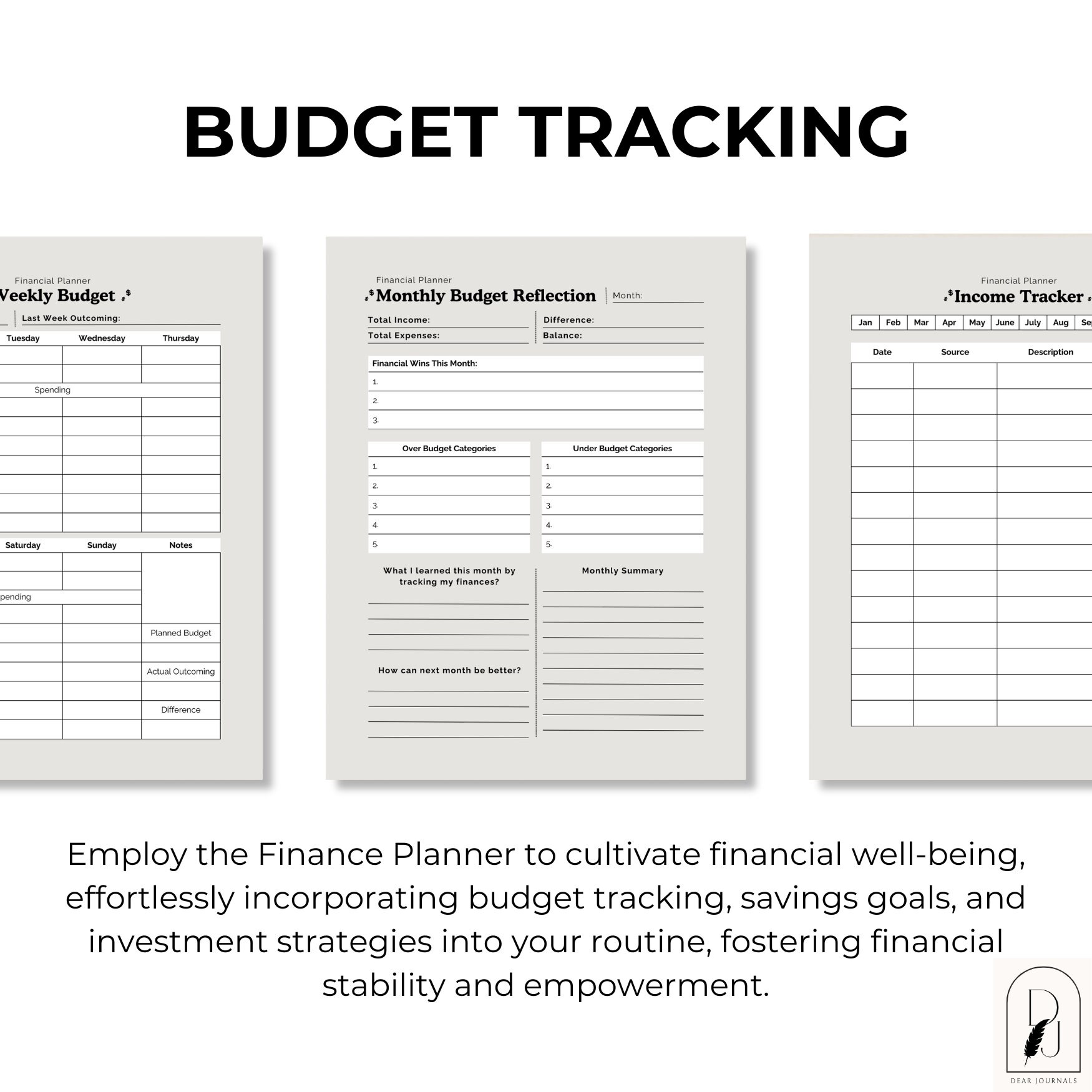 Canva Financial Budget Planner Template | Editable Budget Finance ...