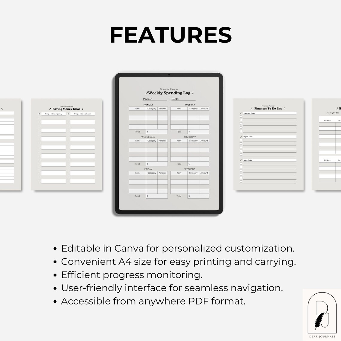 Canva Financial Budget Planner Template | Editable Budget Finance ...