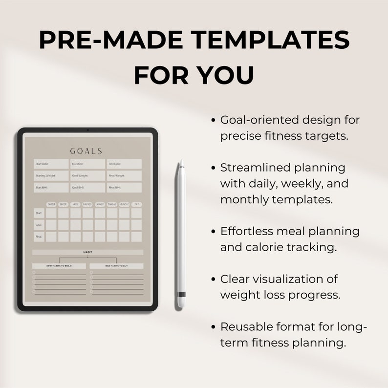 Canva Fitness Weight Loss Tracker Workbook Template Editable Fitness ...