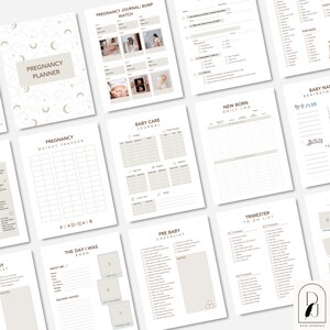 Canva Pregnancy Expectant Mother Journal | Editable Pregnancy Planner ...