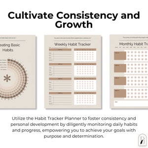Canva Habit Tracker Template | Editable Routine Builder Planner ...