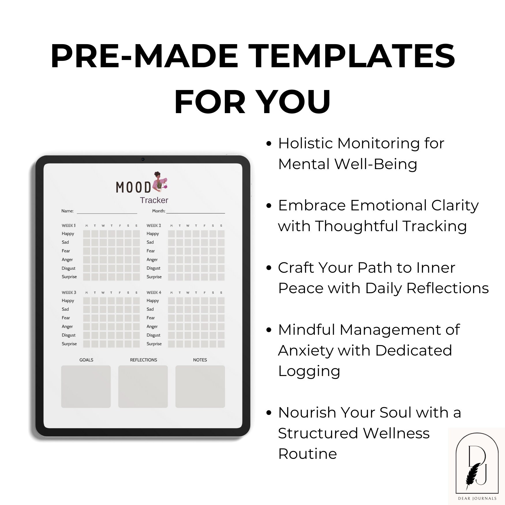 Canva Self Care Mental Health Template Bundle | Editable Self Care ...