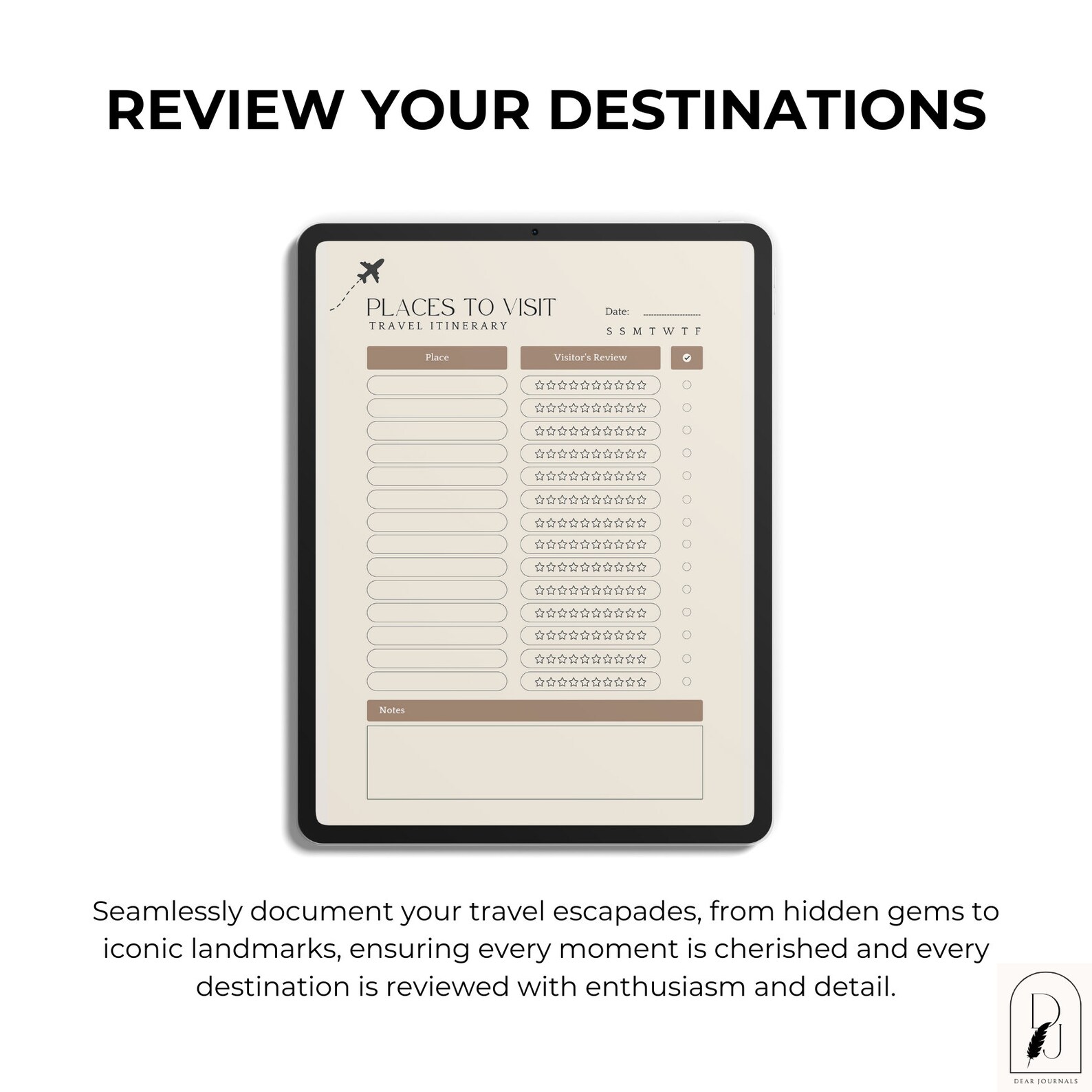 Canva Trip Planner Template | Editable Vacation Planner Road Trip Diary ...