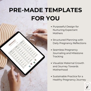 Canva Pregnancy Expectant Mother Journal | Editable Pregnancy Planner ...