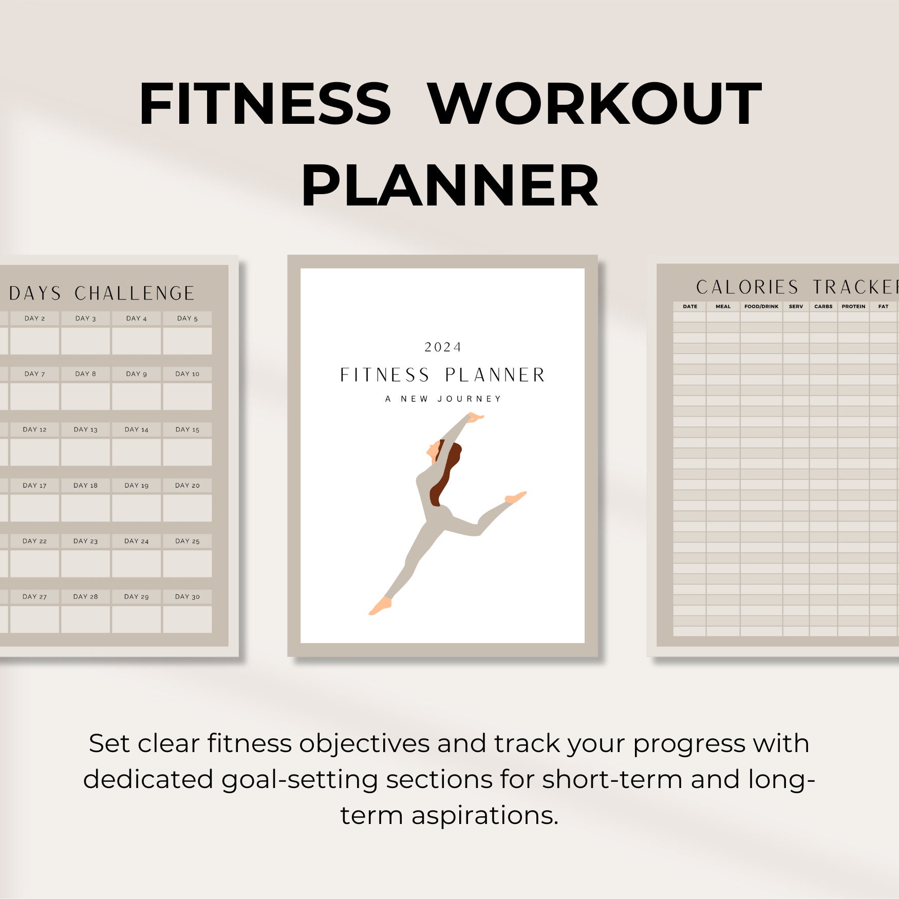 Canva Fitness Weight Loss Tracker Workbook Template | Editable Fitness ...