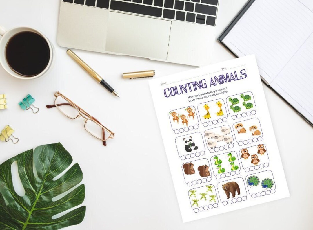 Counting Worksheet Counting Animals Worksheet Count the Animals ...