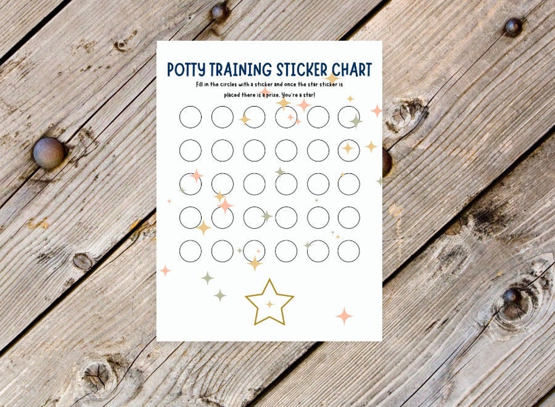 Potty Training Sticker Chart Star Potty Chart Potty Training Printable ...