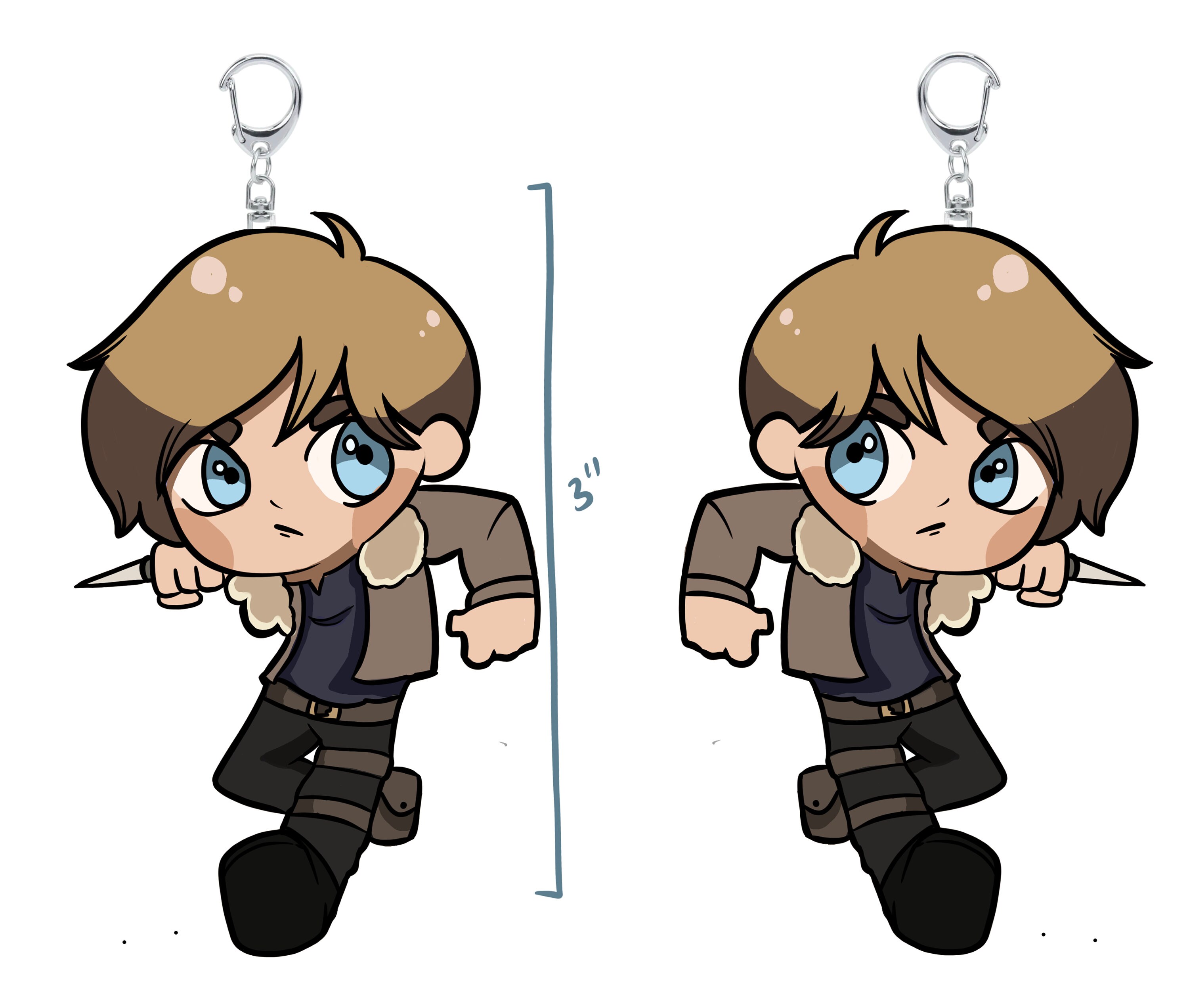 Leon Kennedy Resident Evil 4 Chibi Charm PREORDER - Etsy