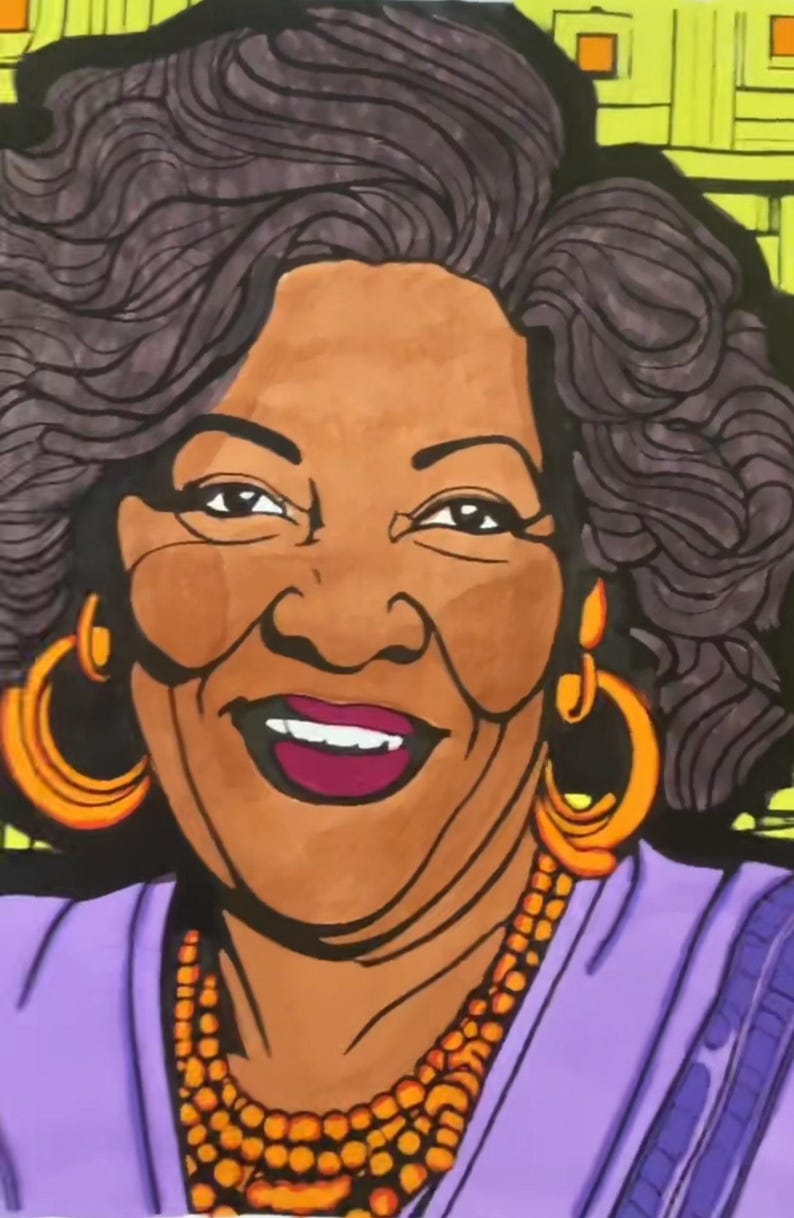 Toni Morrison Coloring Page – Literary Icon Printable Art (digital ...