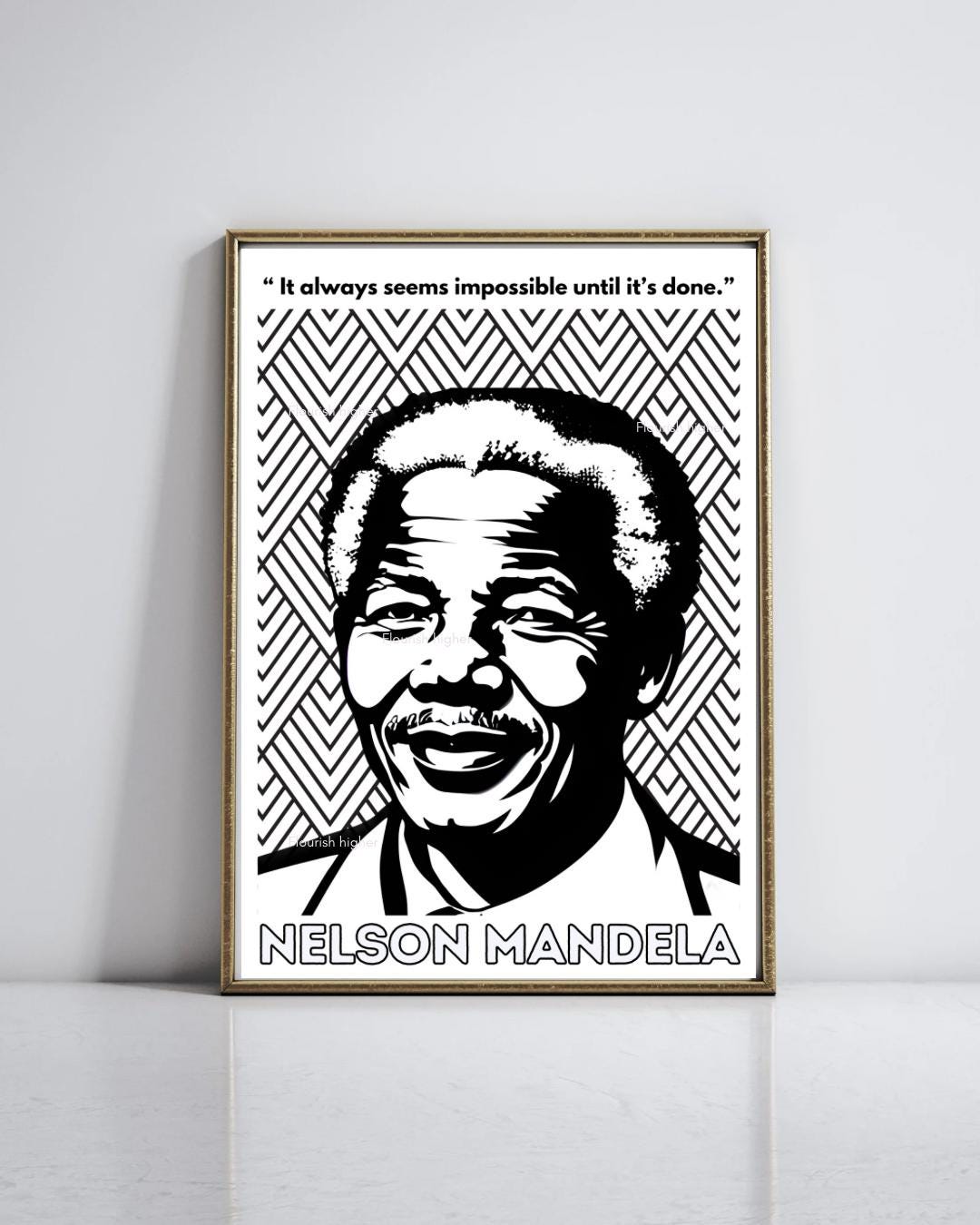 Nelson Mandela Coloring Page: Black History Month Printable (digital ...