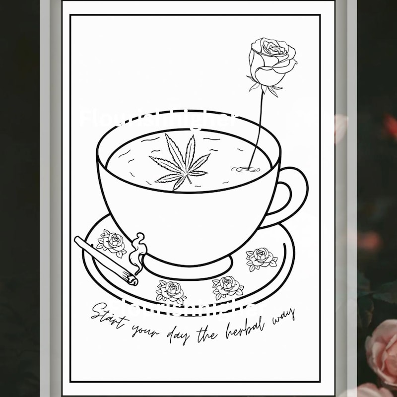 Marijuana Coloring - Etsy