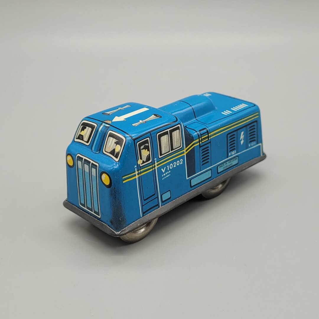 Charming Vintage West Germany Tin Wind up Train Car Toy! 1950 Era - Etsy