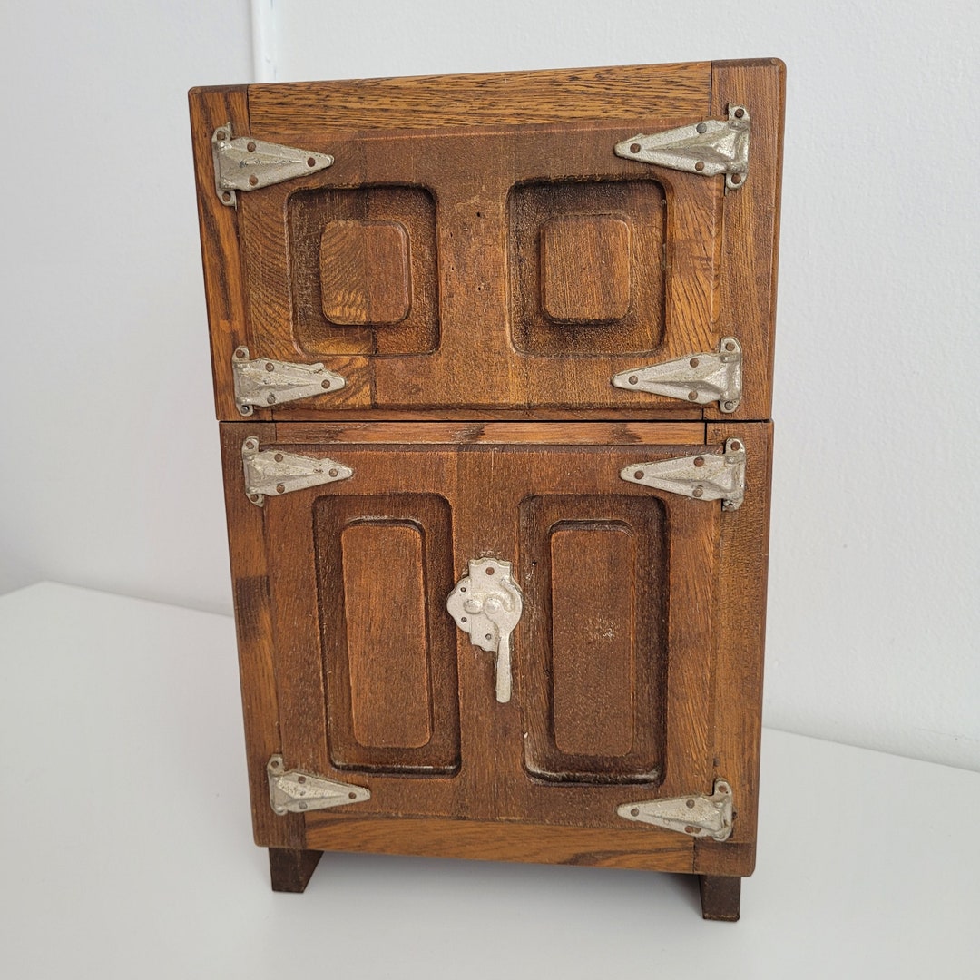 Vintage Mid Century Wood Ice Box Style Ice Bucket - Unique Décor, Made ...