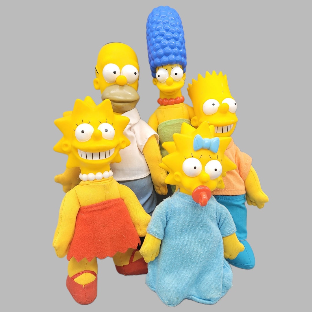 Vintage 1990, the Simpsons Dolls, Bart Simpsons, Lisa, March, Maggie ...