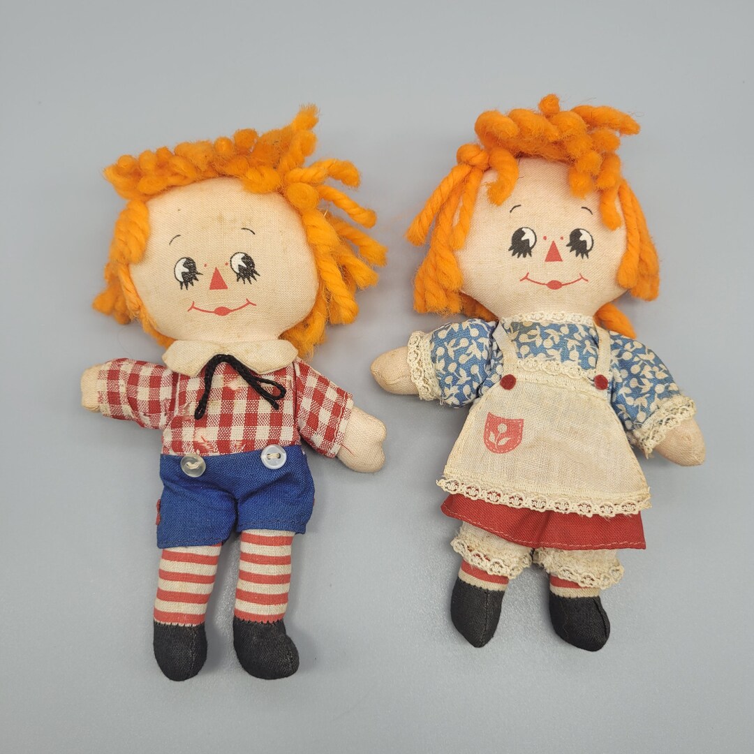 Vintage 1970s Hallmark Raggedy Ann and Andy Dolls, Collectible Dolls ...