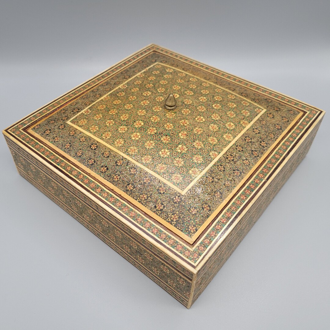 Vintage 1930s Moorish Micro Sadeli Jewelry Box Bombay Box Sadeli Design ...