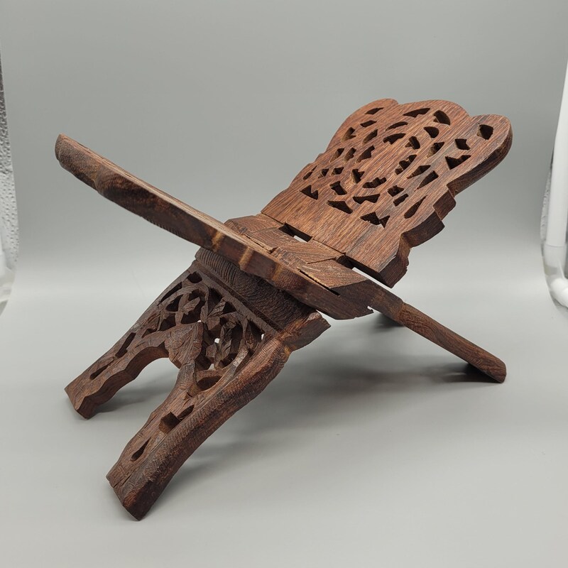 Carved Wood Stand - Etsy