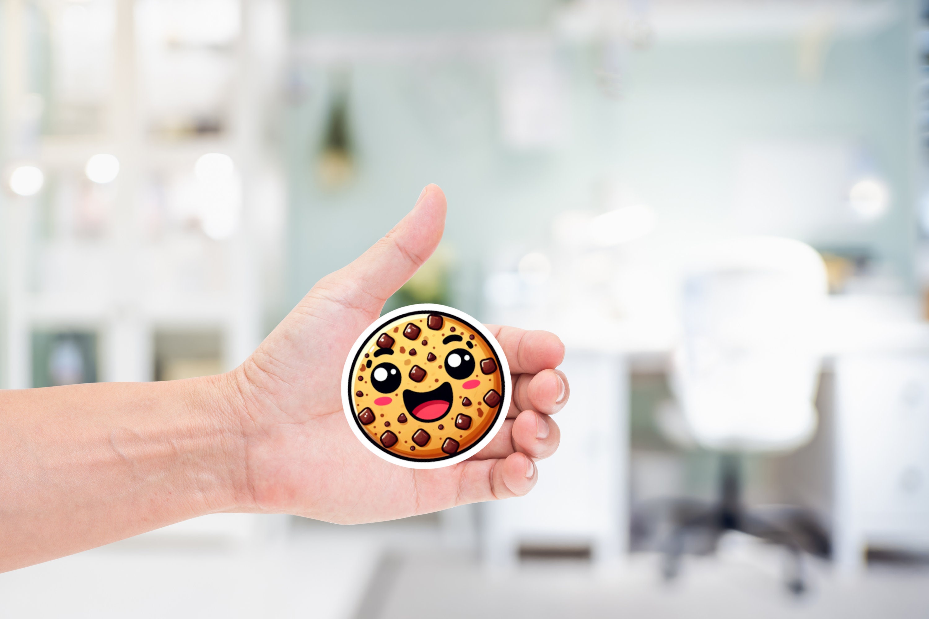 Smiling Chocolate Chip Cookie Animation Sticker, Chocolate Chip Cookie ...