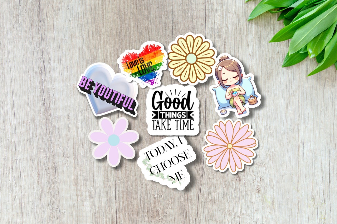 Good Vibes Stickers, Meditation Sticker, Floral Stickers, Sticker ...