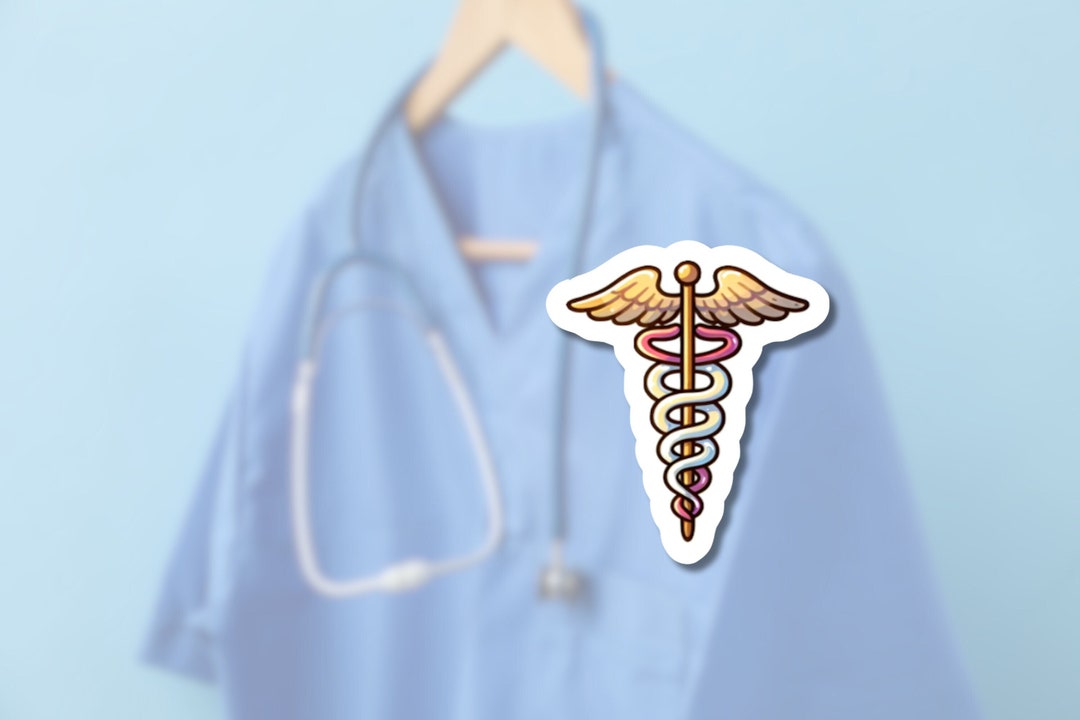 Caduceus Sticker, Ideal for Nurses and Healthcare Heroes, Symbolic ...