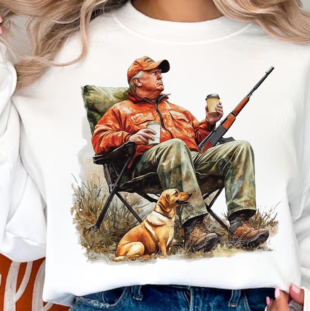 Gun Trump, Hunting Trump Png, Digital Design, Film Grain Texture ...