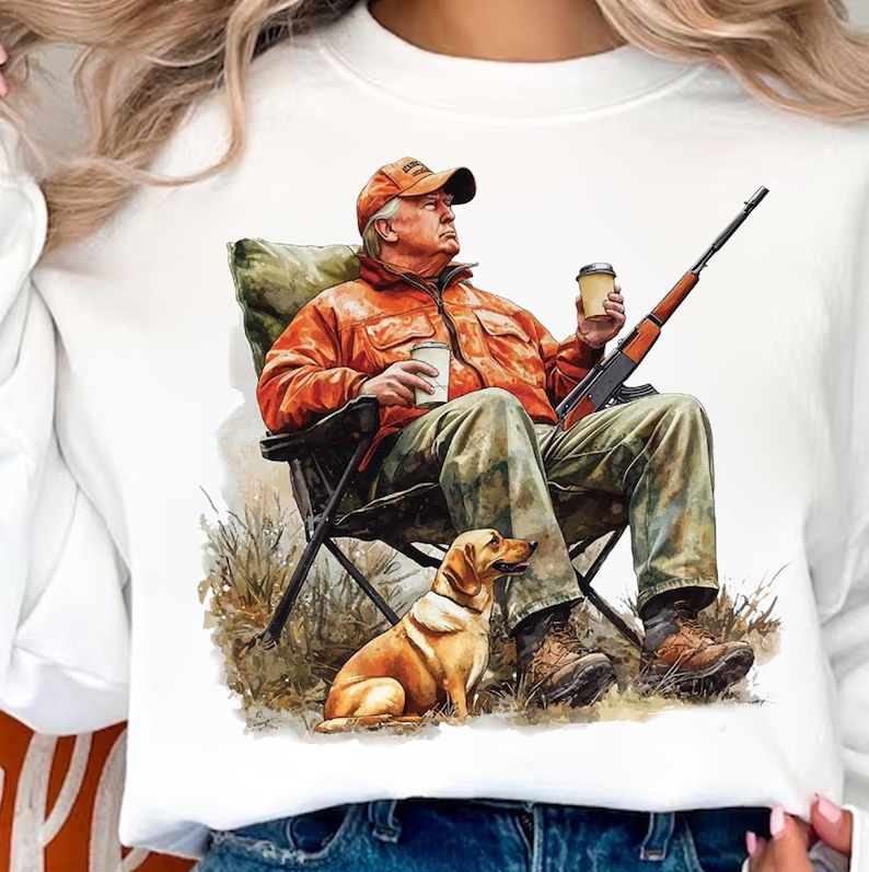 Gun Trump, Hunting Trump Png, Digital Design, Film Grain Texture ...