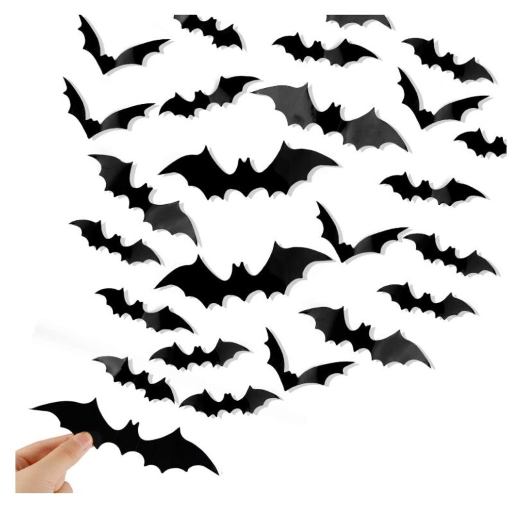 Flying Bat Die Cuts - 3d Wall Bats - Bat Cut Outs - Multi-size Paper ...