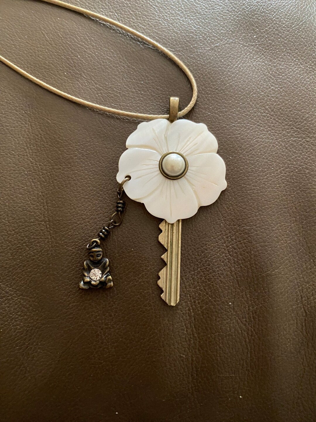 Upcycled Key Large White Flower - Etsy