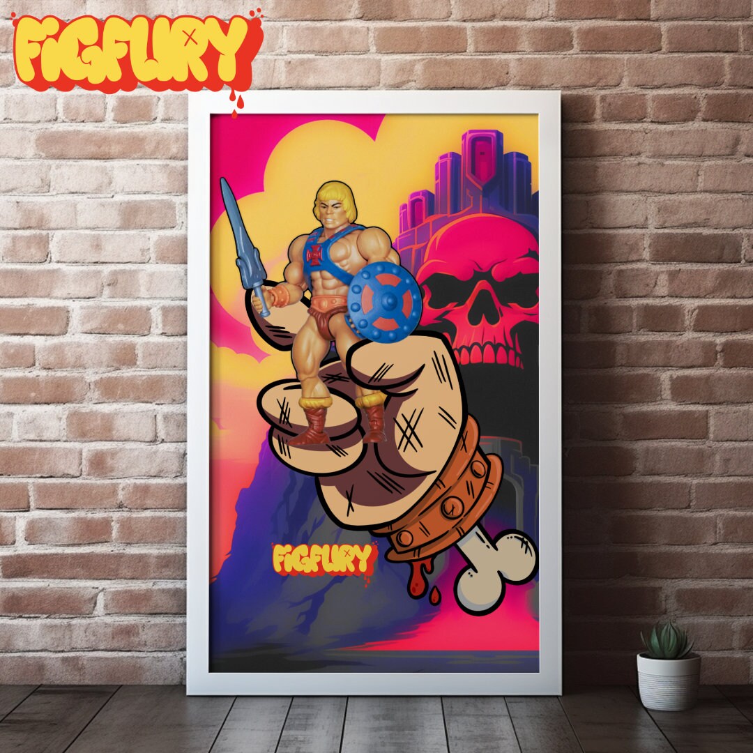 He-man Retro Action Figure Poster Art MOTU Inspired Figfury Custom ...