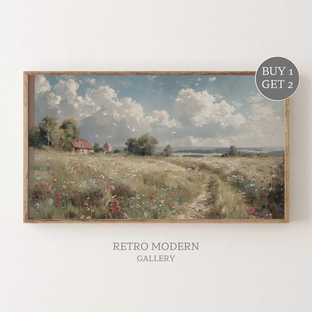 Samsung Frame TV Art, Gift Idea for Home Decor, Farmhouse and Flowery ...