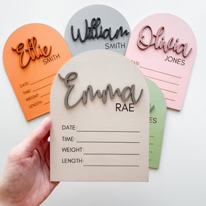 Birth Announcement Sign for Hospital, Birth Stats Sign, Personalized ...