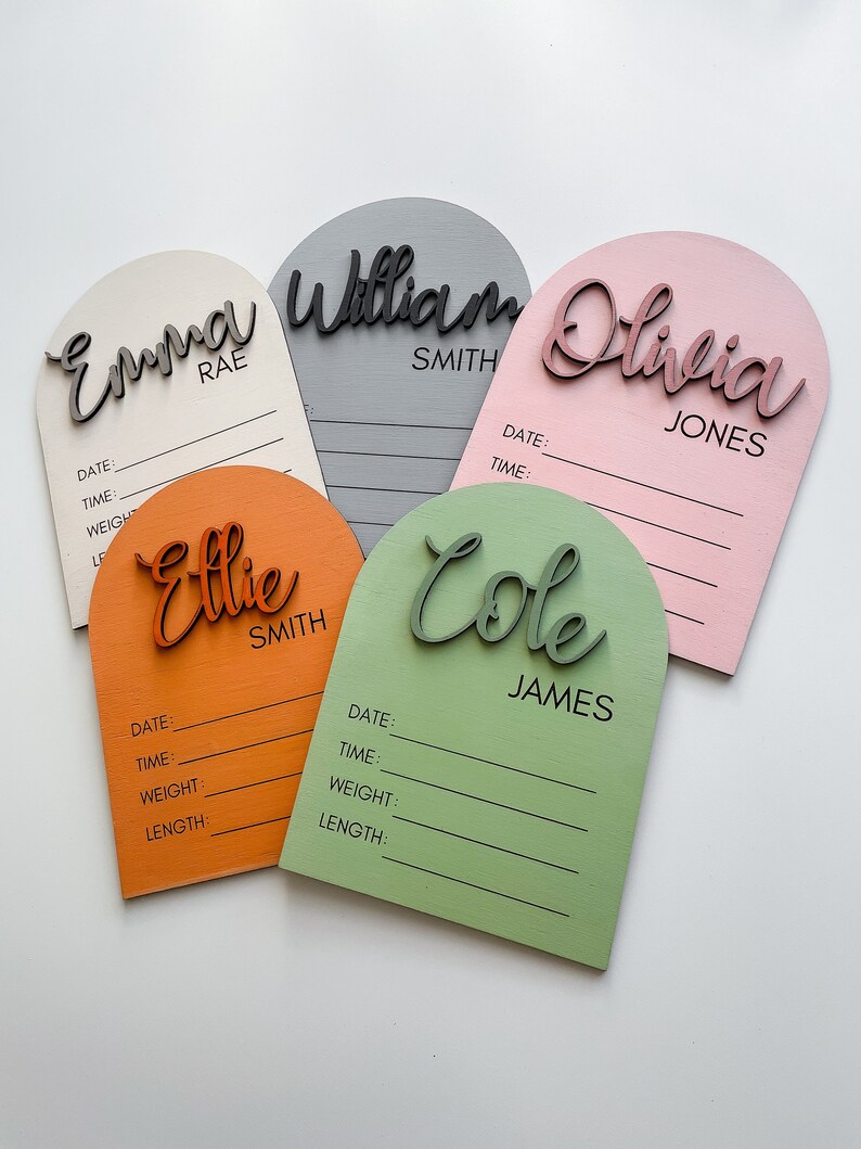 Birth Announcement Sign for Hospital, Birth Stats Sign, Personalized ...