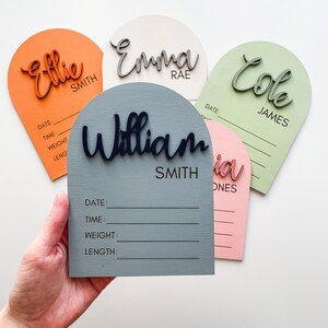 Birth Announcement Sign for Hospital, Birth Stats Sign, Personalized ...