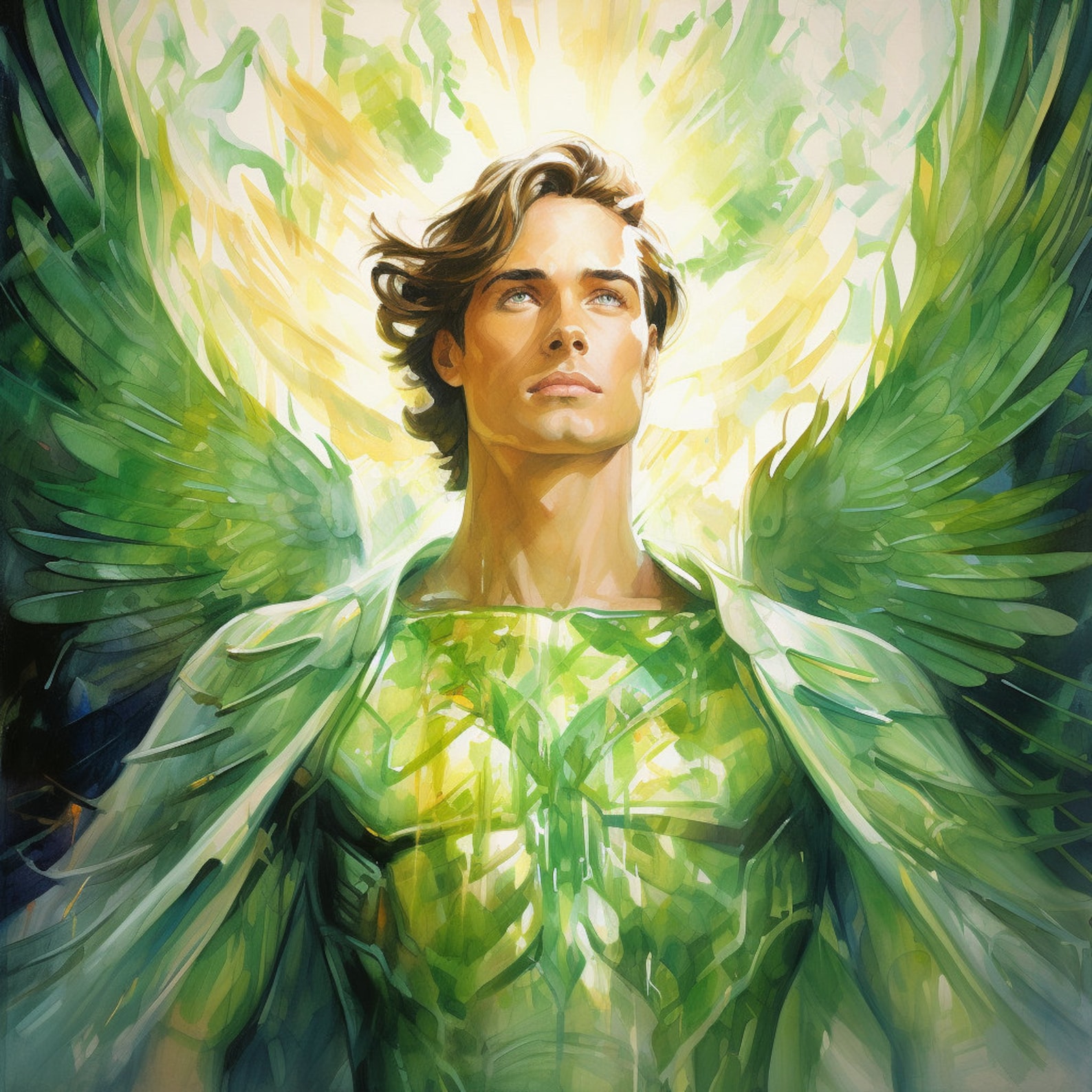Archangel Rafael Clip Art 4 JPG Mix Media Card Making Invitations ...