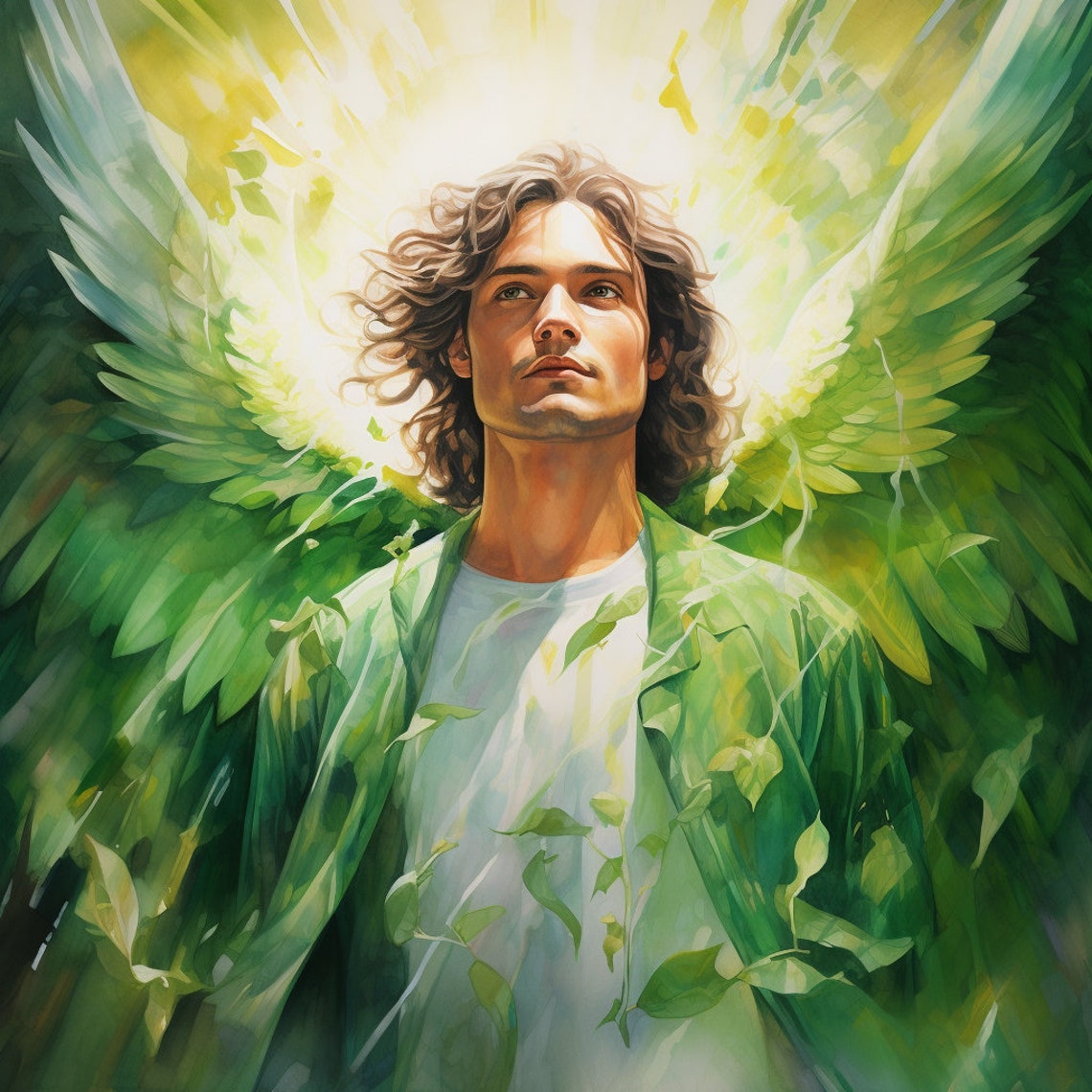 Archangel Rafael Clip Art 4 JPG Mix Media Card Making Invitations ...