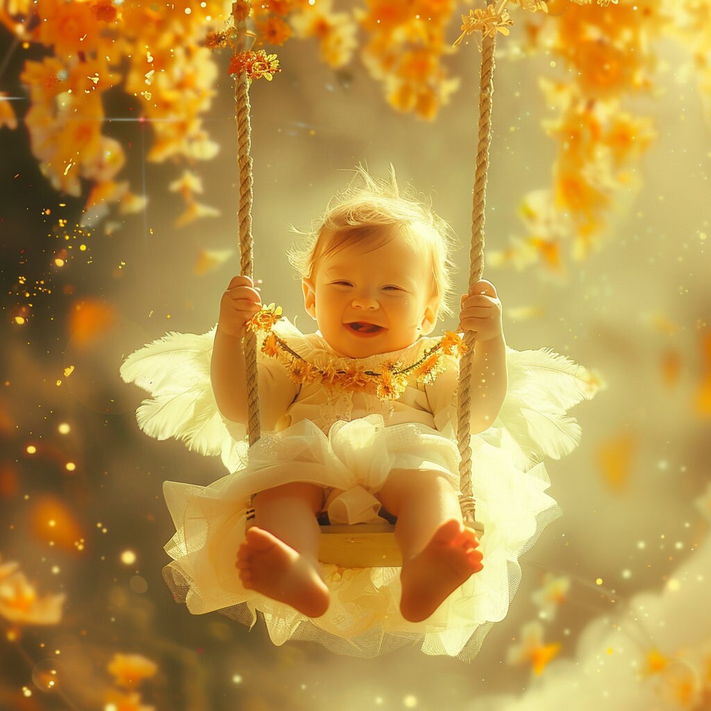 Baby Angel Watercolor Clip Art 4 JPG Mix Media Card Making Invitations ...