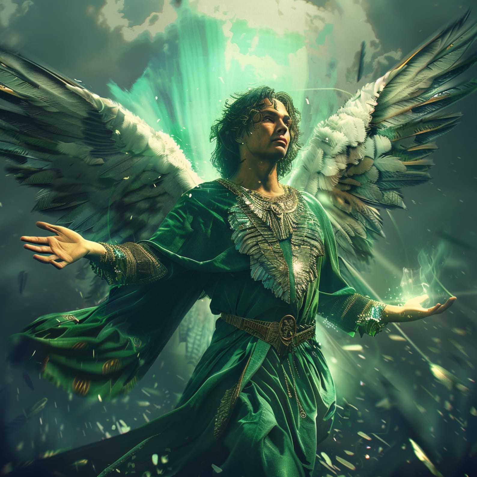 Archangel Rafael Clip Art 4 JPG Mix Media Card Making Invitations ...