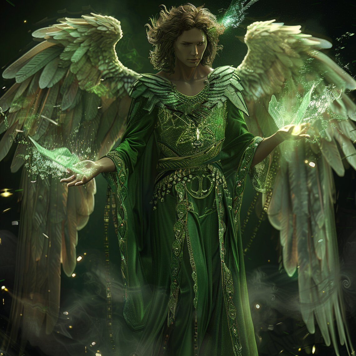 Archangel Rafael Clip Art 4 JPG Mix Media Card Making Invitations ...