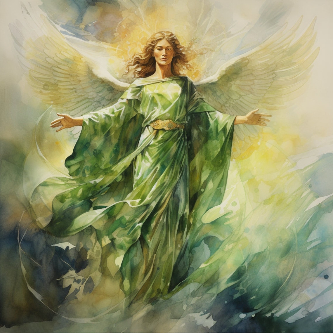 Archangel Rafael Clip Art 4 JPG Mix Media Card Making Invitations ...