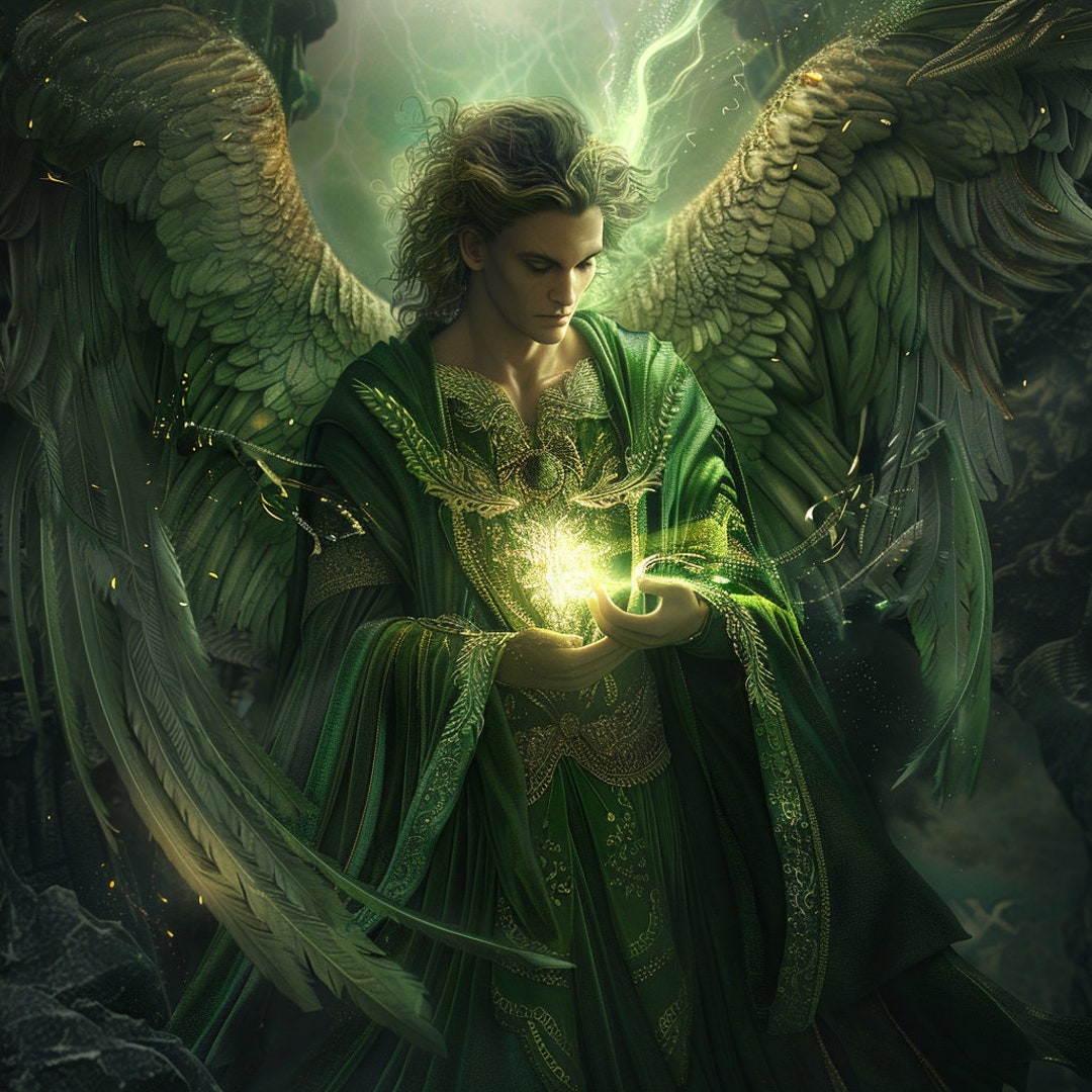 Archangel Rafael Clip Art 4 JPG Mix Media Card Making Invitations ...