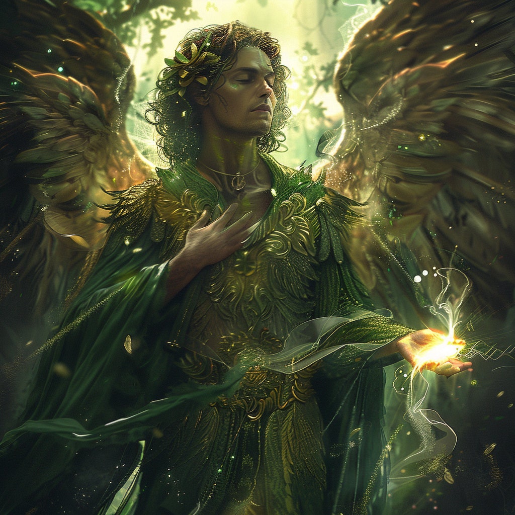 Archangel Rafael Clip Art 4 JPG Mix Media Card Making Invitations ...