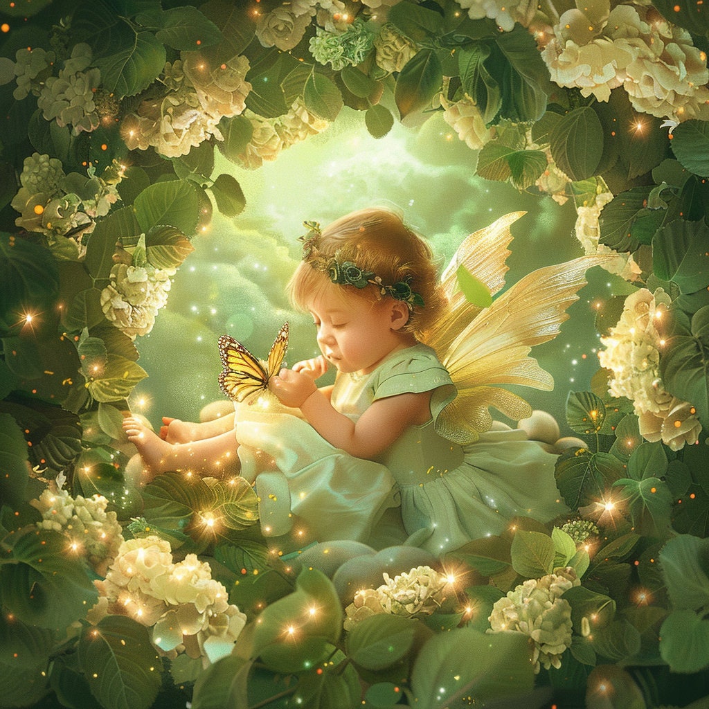 Baby Angel Watercolor Clip Art 4 JPG Mix Media Card Making Invitations ...