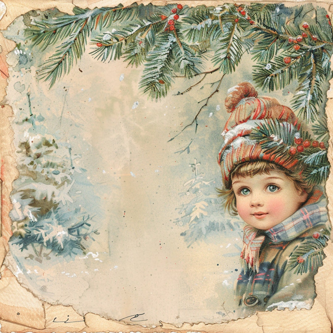 Winter Watercolor Clip Art 4 JPG Mix Media Card Making Invitations ...