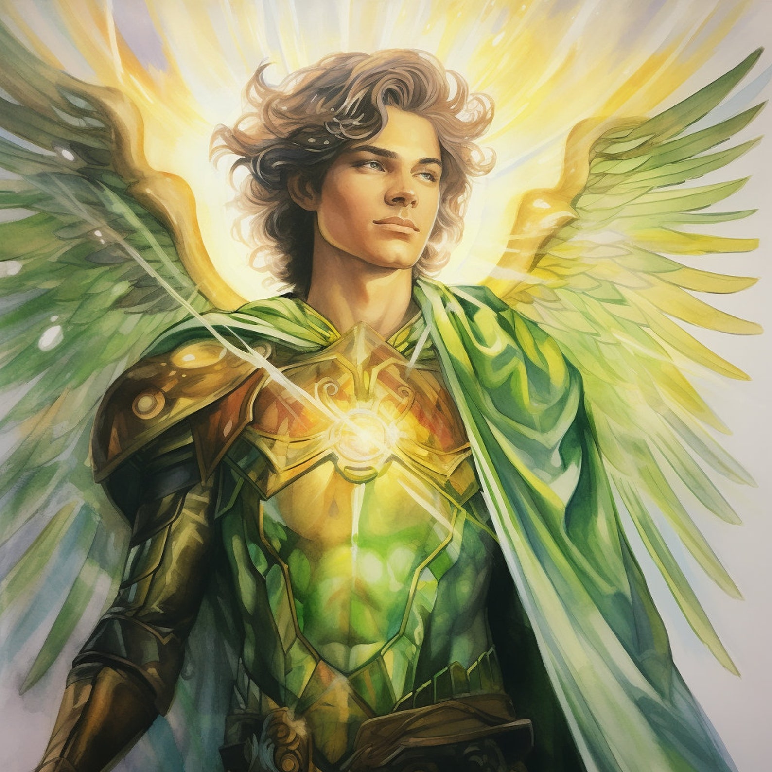 Archangel Rafael Clip Art 4 JPG Mix Media Card Making Invitations ...
