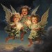 Baby Angels Watercolor Clip Art 4 JPG Mix Media Card Making Invitations ...
