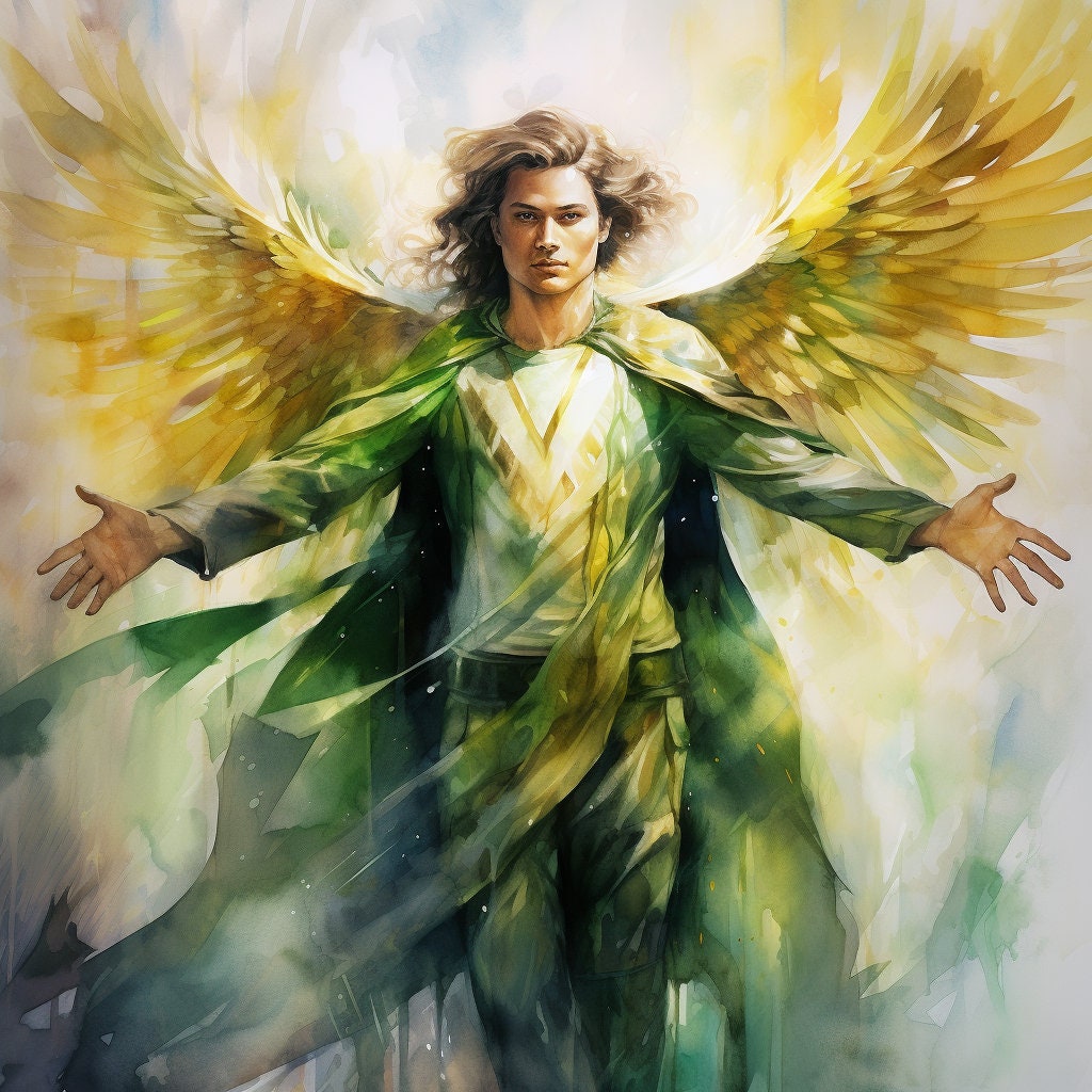 Archangel Rafael Clip Art 4 JPG Mix Media Card Making Invitations ...